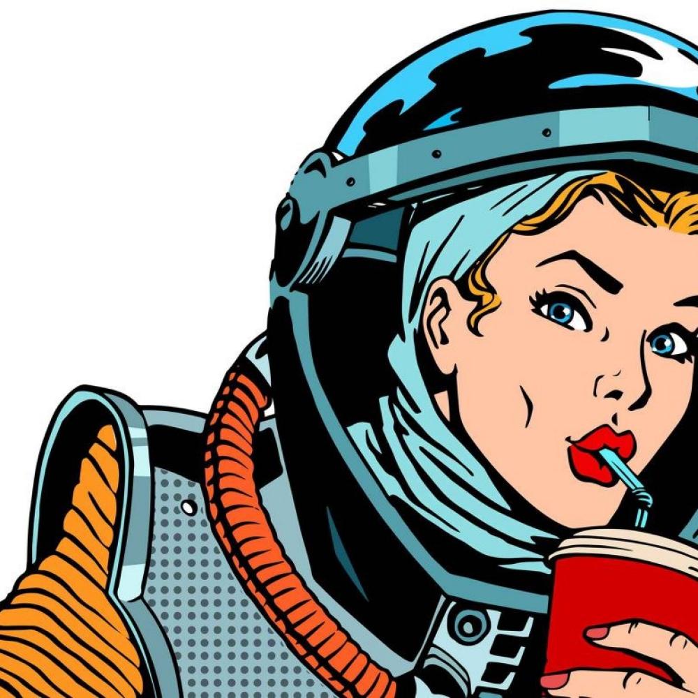 Astronaut Eating Clip Art